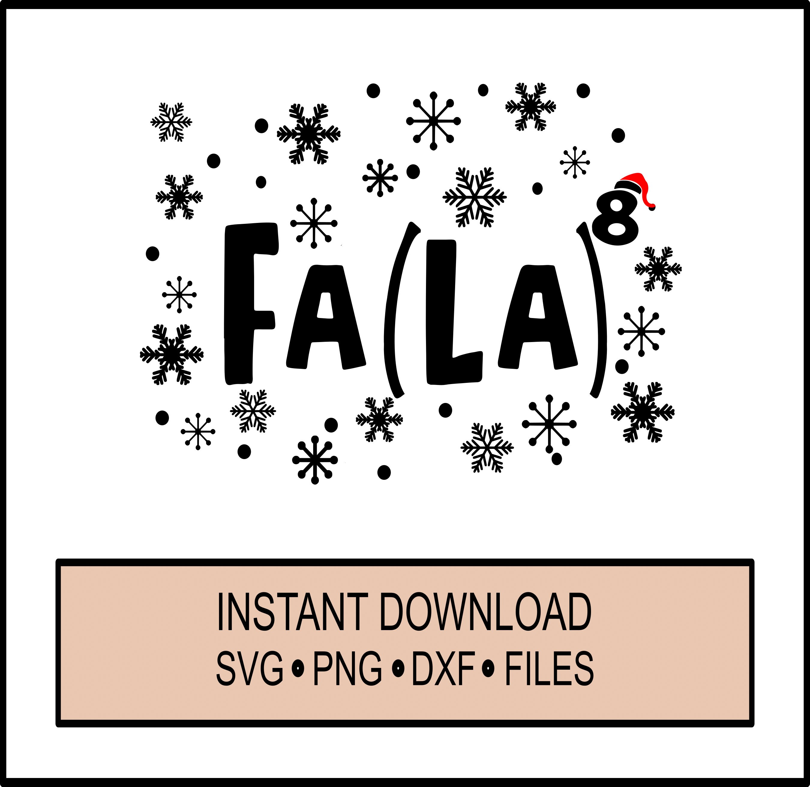 SVG Fa La 8 Merry Christmas Math Cricut Instant Download - Etsy