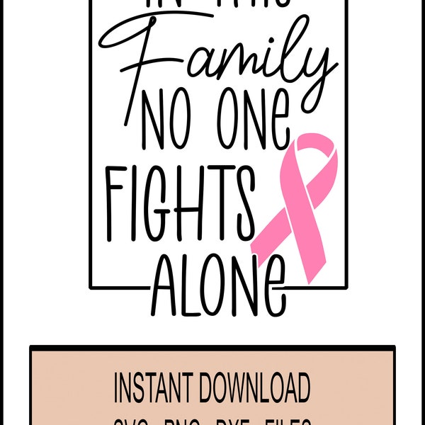 In This Family No One Fights Alone Svg - Etsy