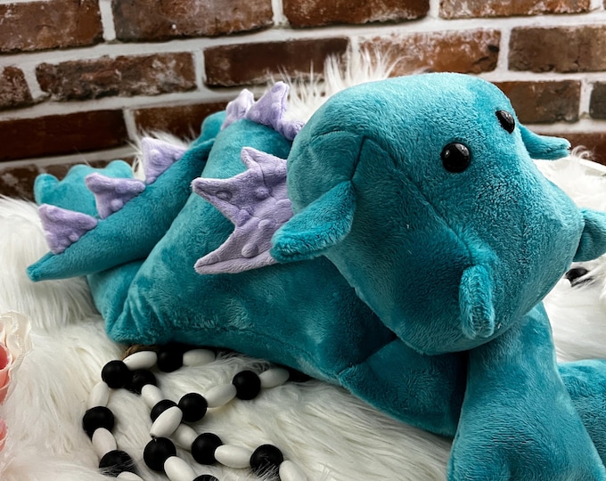 2lbs -15lbs Weighted Dragon or Dinosaur Stuffed Minky Plush Animal Lap ...