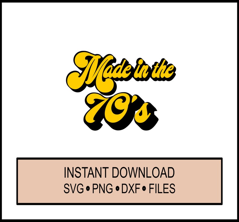 Birthday Svg Made In The 70s Retro Font Fun Etsy Ireland