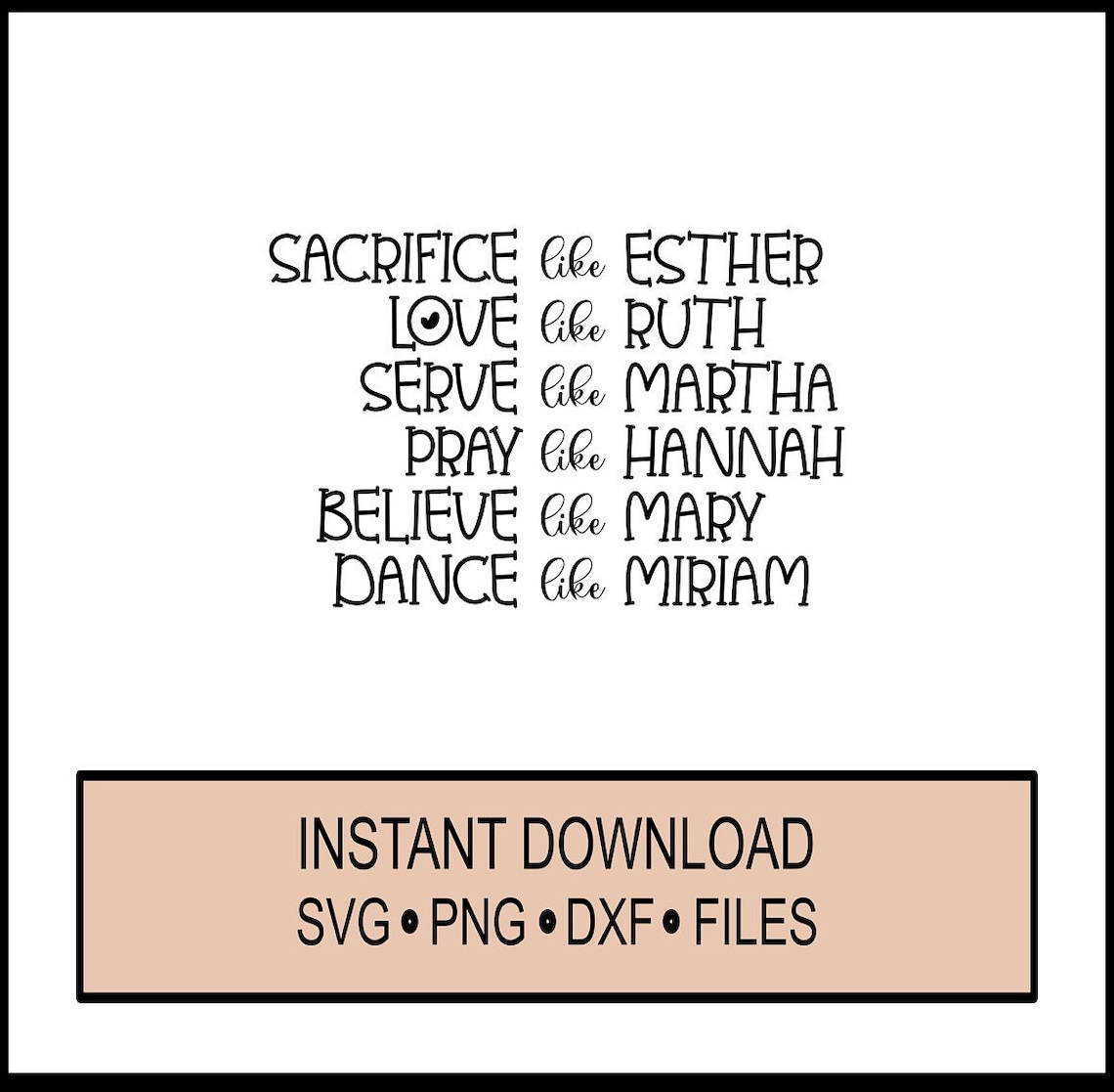 SVG Sacrifice Like Esther Cricut Instant Download Love - Etsy