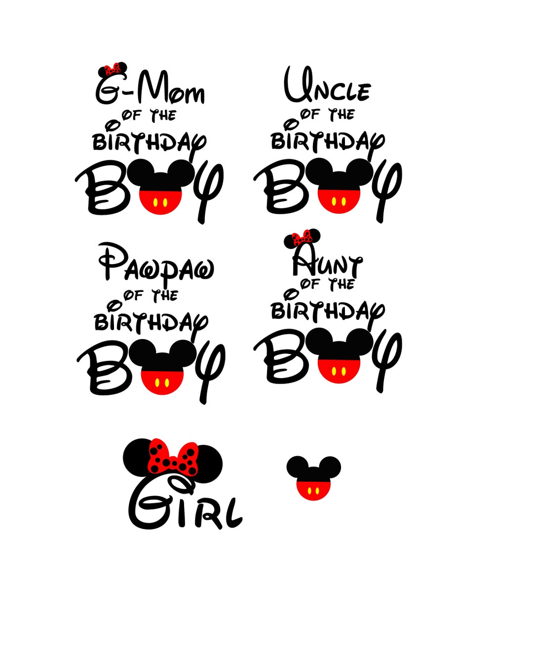 SVG ONLY - Birthday Boy Girl- Cricut and Silhouette Instant Download -g ...
