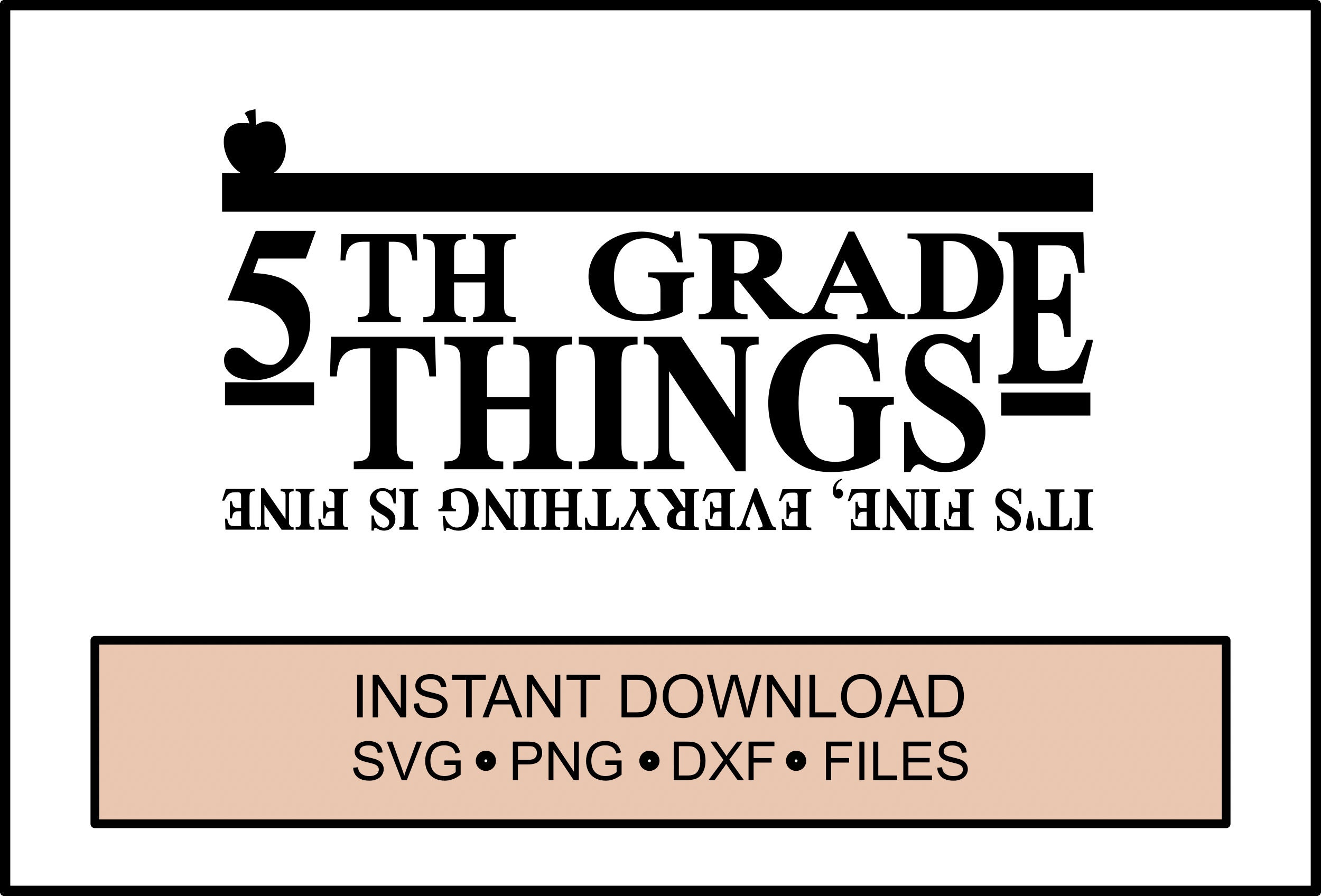 SVG 5th Grade Things Cricut Instant Download Teacher - Etsy