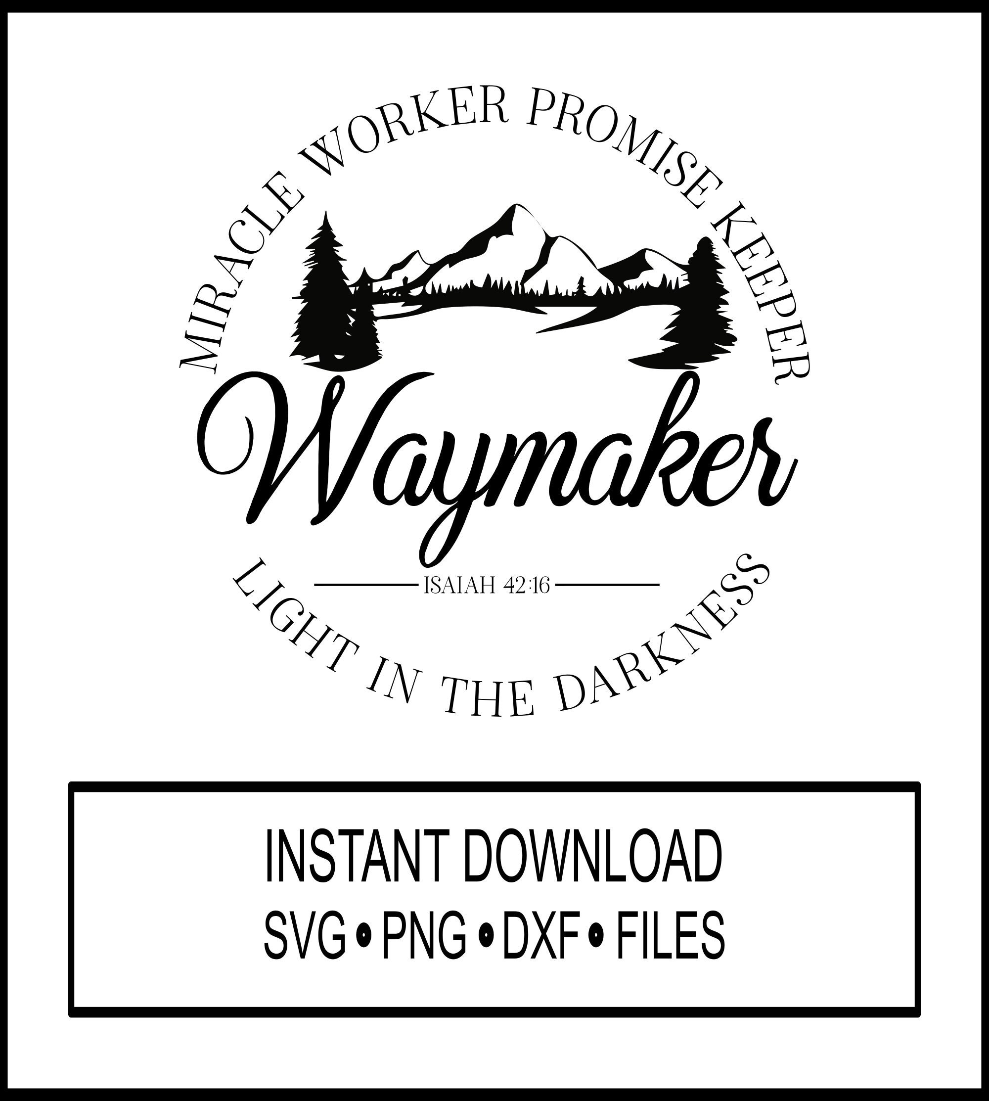 SVG Waymaker Cricut Instant Download Bible Jesus | Etsy