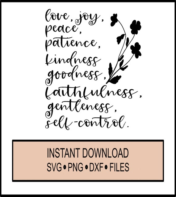 SVG Fruits of the Spirit Pease Love Joy Cricut - Etsy