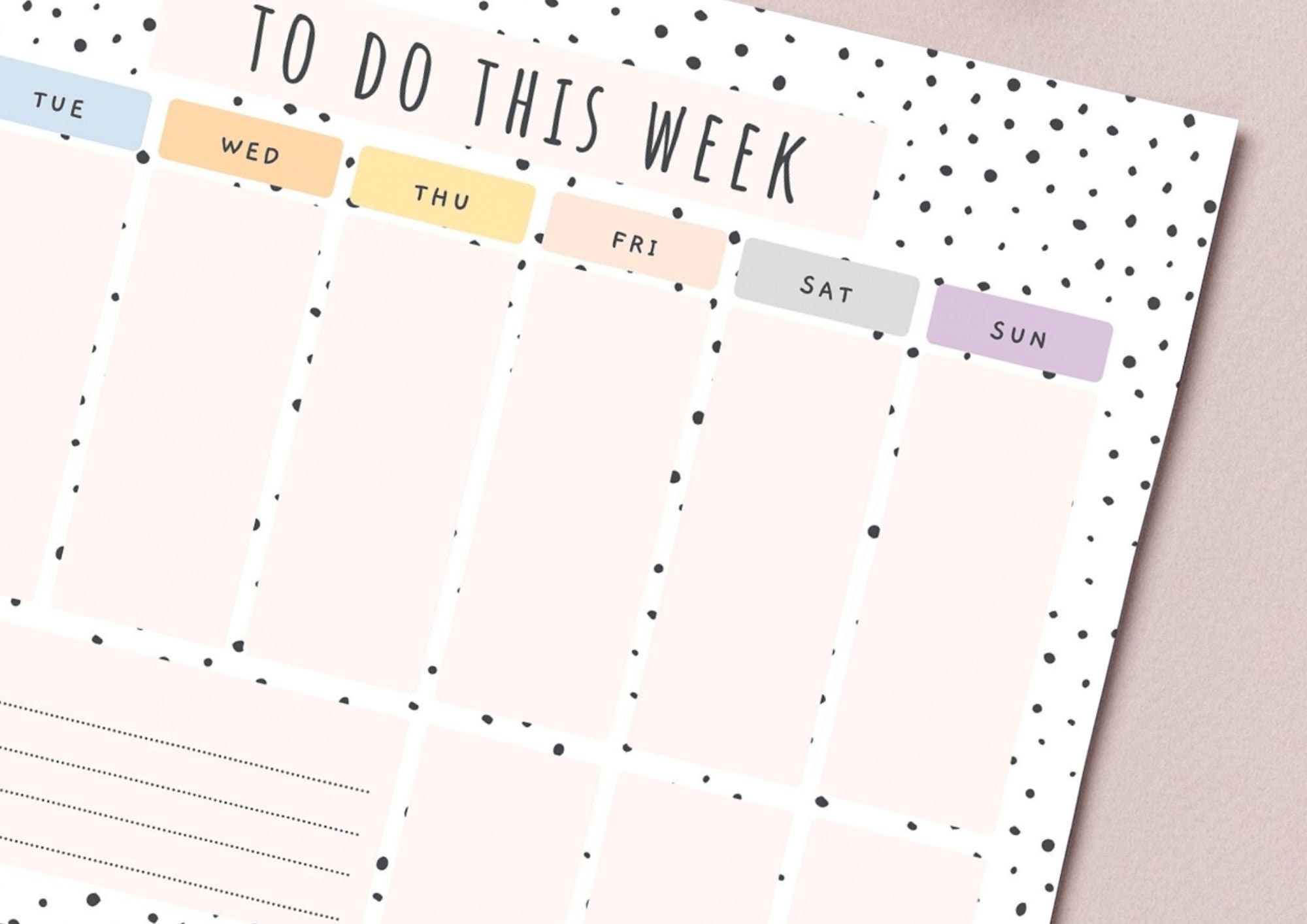 Weekly to Do List Printable Planner Print at Home Weekly Schedule ...