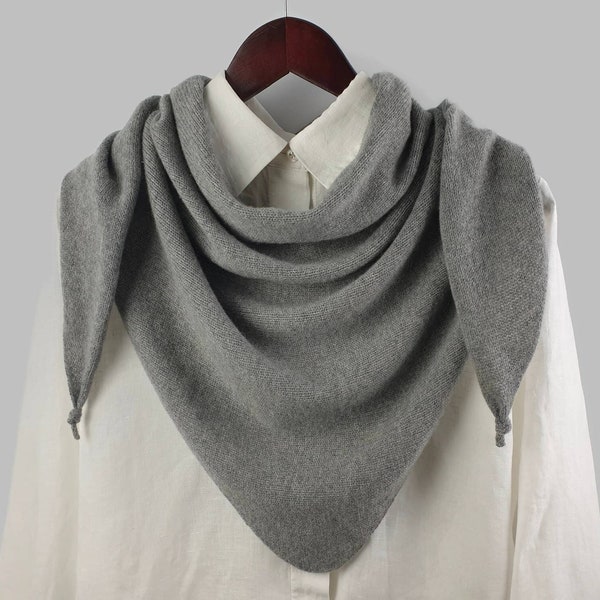 Knit Triangle Scarf - Etsy