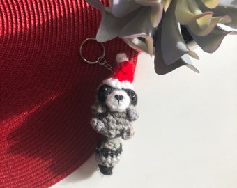 Raccoon Plush Keychain - Etsy
