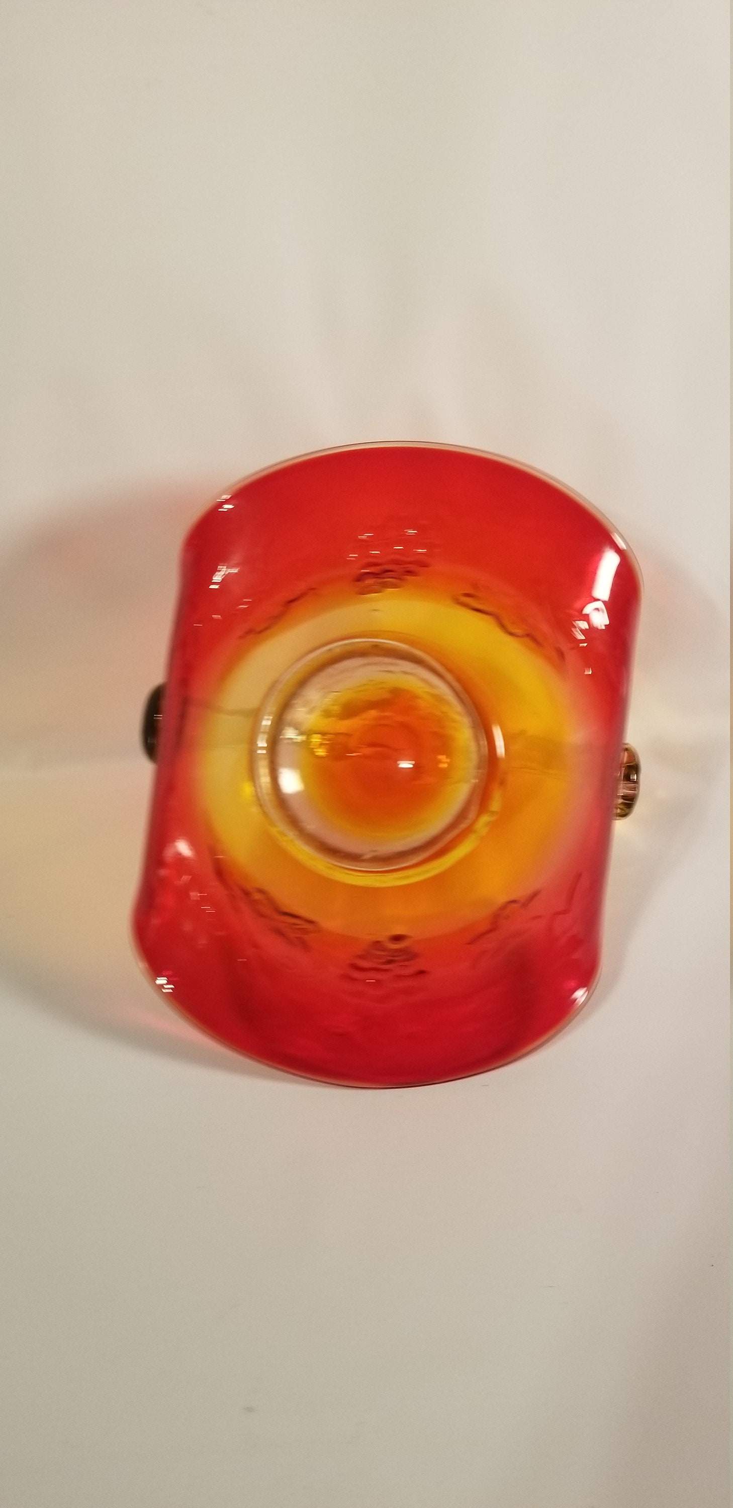 Handblown Amberina Basket With Handle Lot 604 - Etsy