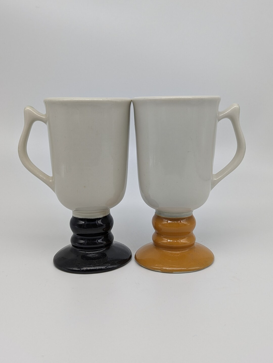 Hall 1272 Coffee Mugs One Gold and One Black Pedestal Sold Separately ...