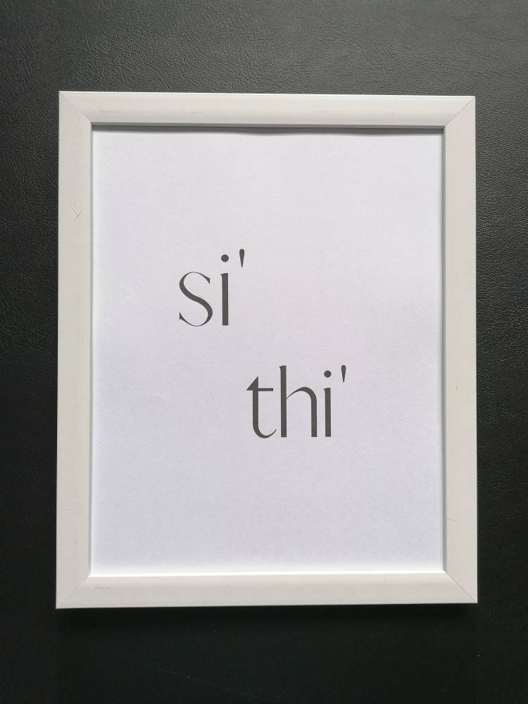 Si' Thi' Unframed Print Home Decor Yorkshire Print Si Thi Gift ...
