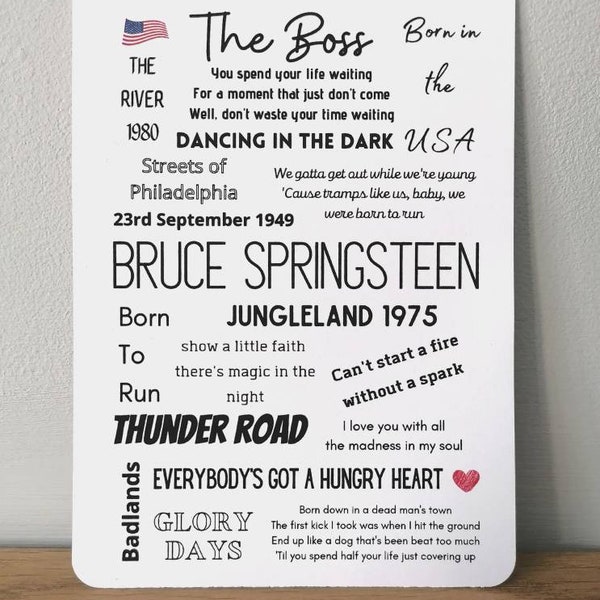 Bruce Springsteen - Etsy UK