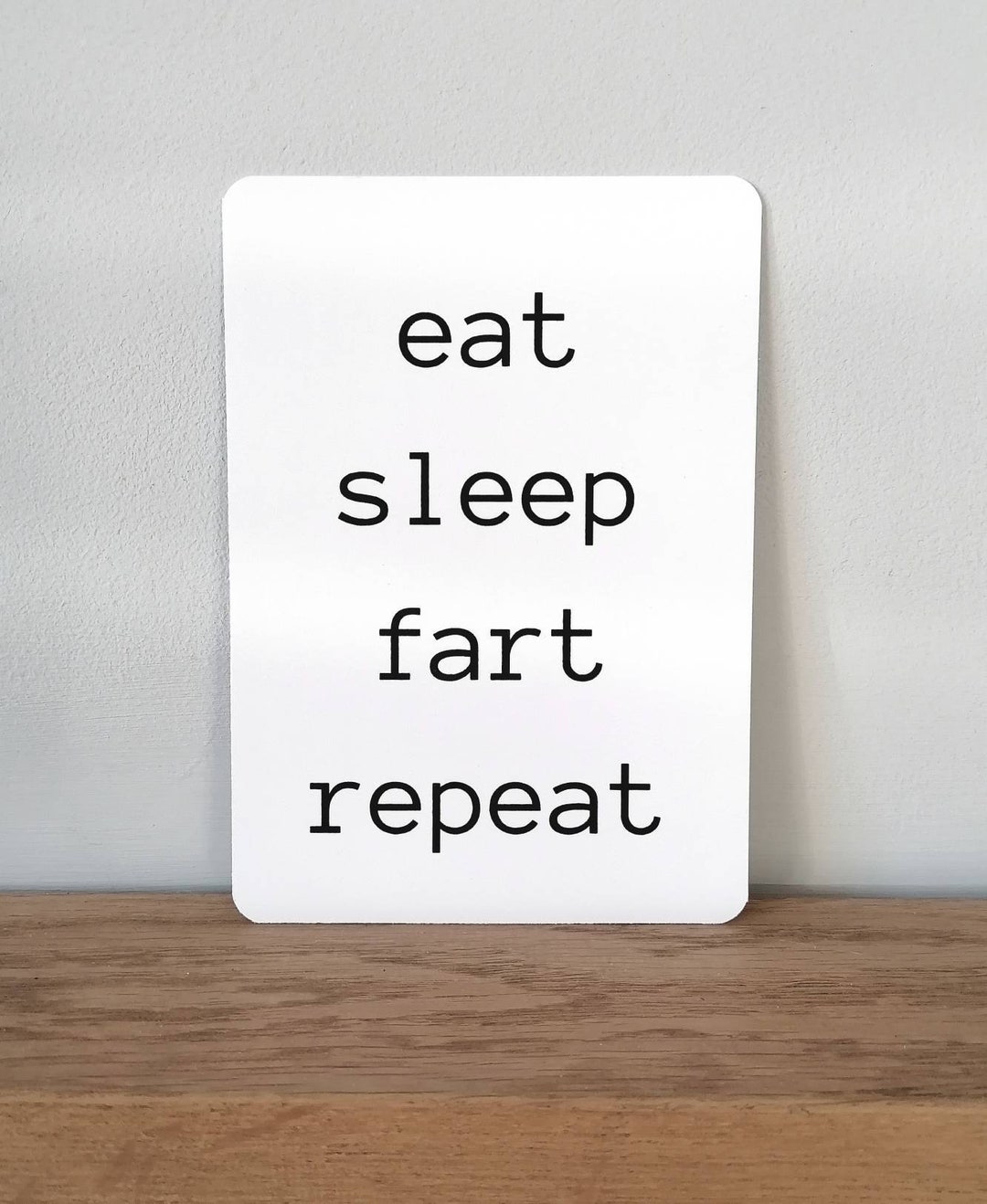 Eat Sleep Fart Repeat Unframed Print Wall Decor Home Print Funny Fart ...