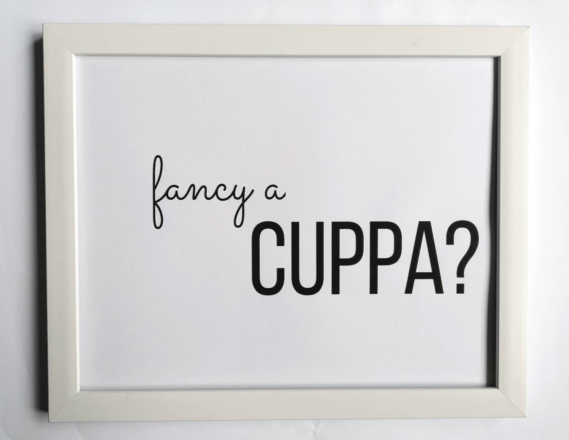 Fancy A Cuppa Unframed Print | Wall Print | Home Decor | Tea Print ...