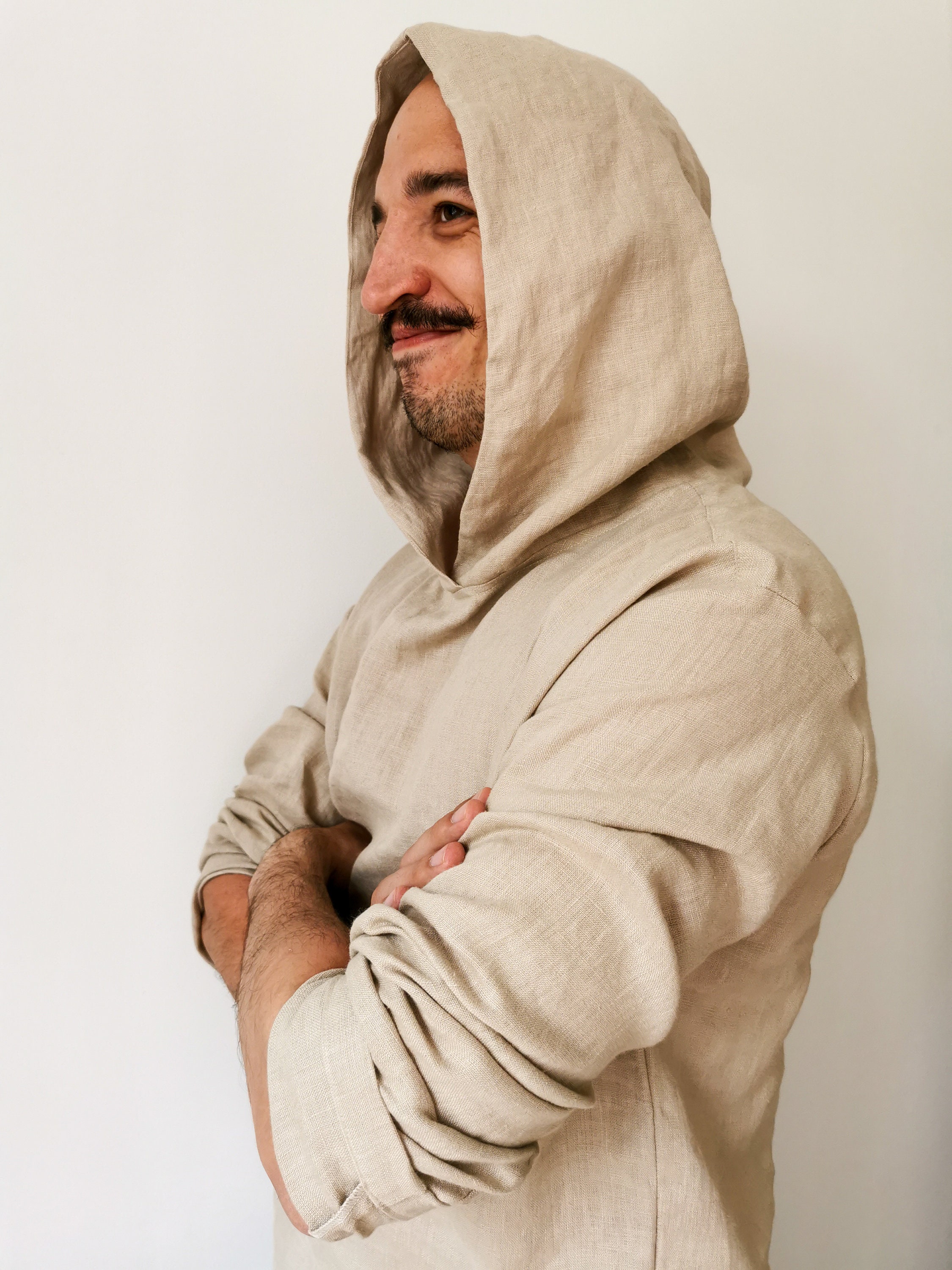 40 Colors to Choose 100 % Pure Softened Linen Hoodie Linen | Etsy