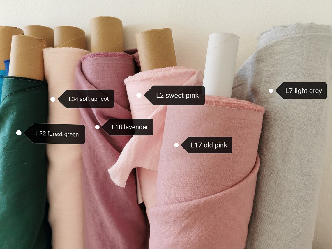 BEST PRICE pure linen 40 colors European Linen 100% natural | Etsy