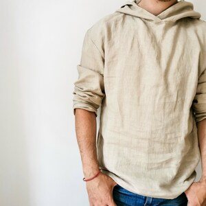 40 Colors to Choose 100 % Pure Softened Linen Hoodie Linen | Etsy