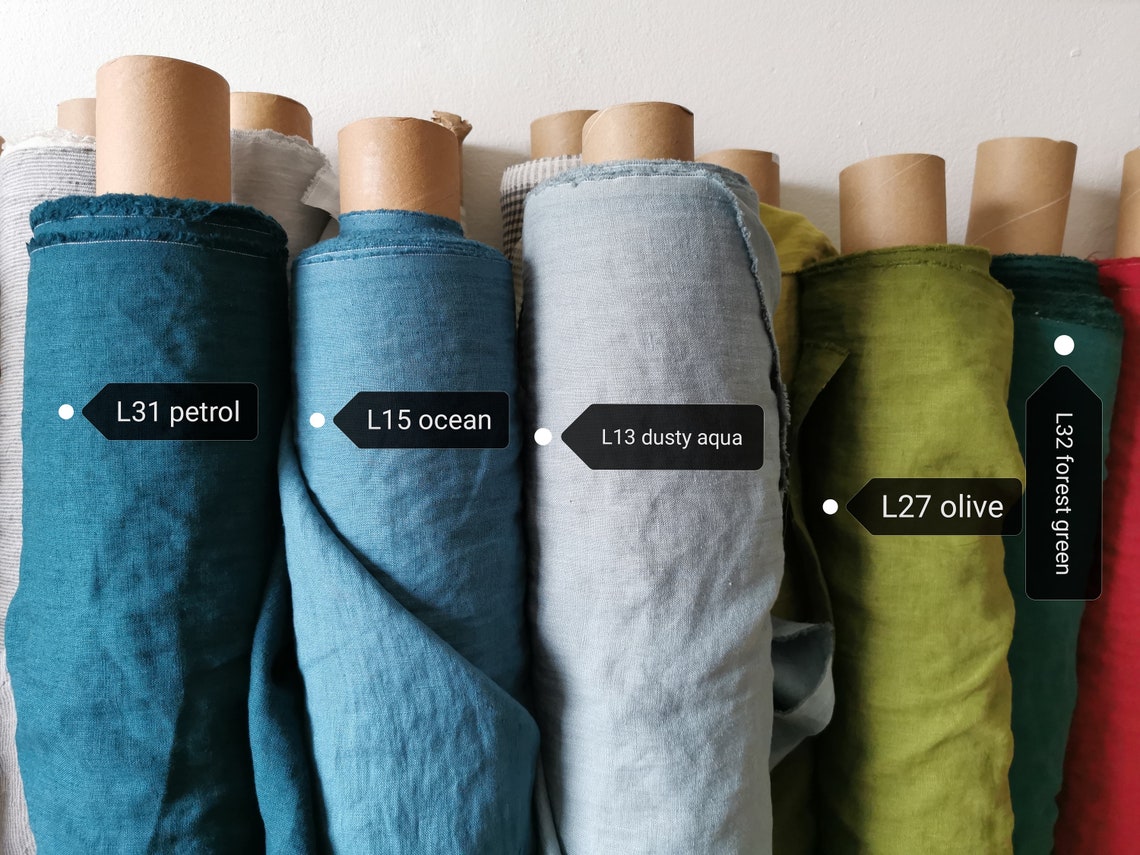 BEST PRICE pure linen 40 colors European Linen 100% natural | Etsy