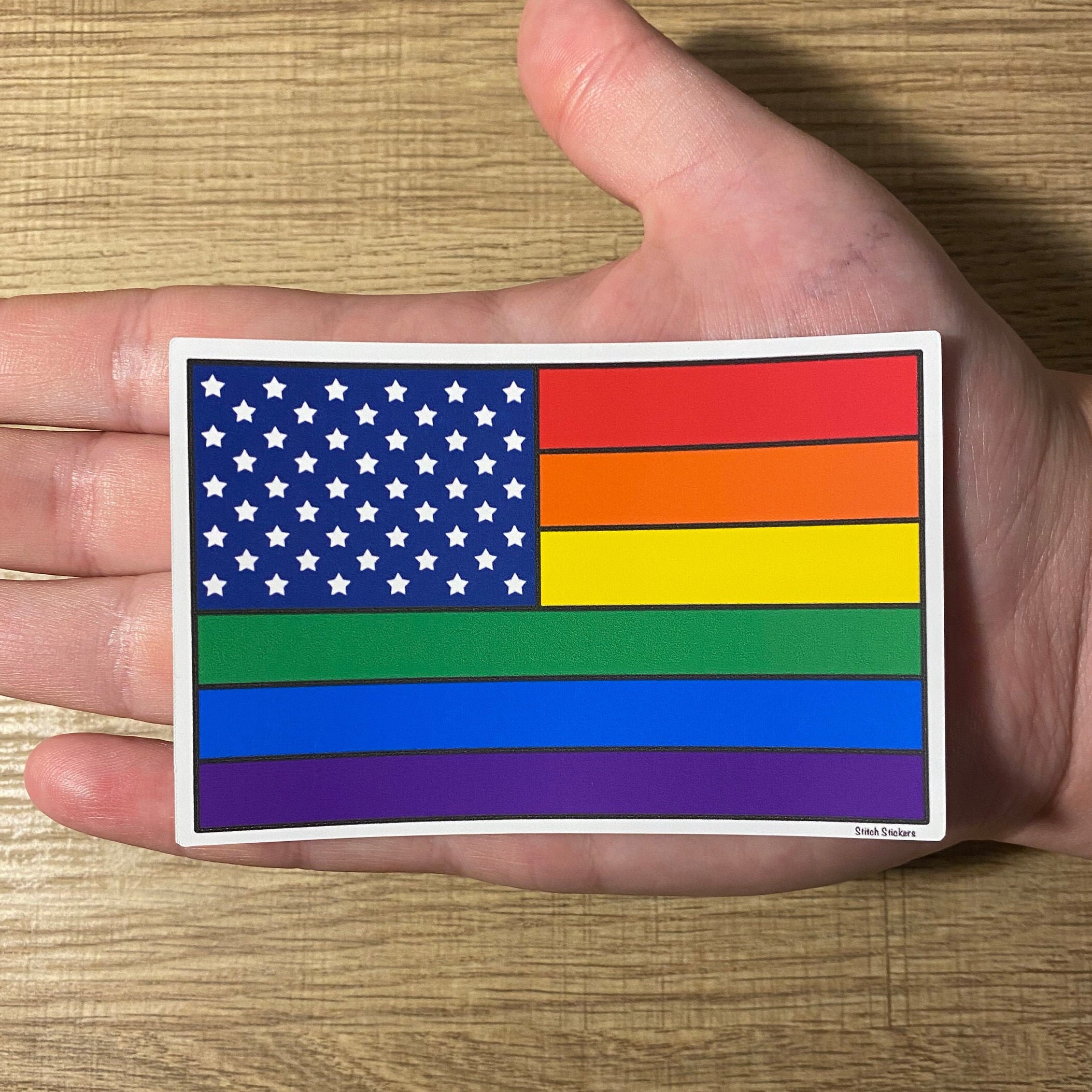 Pride Flag Sticker Pride Vinyl Sticker Rainbow Pride | Etsy