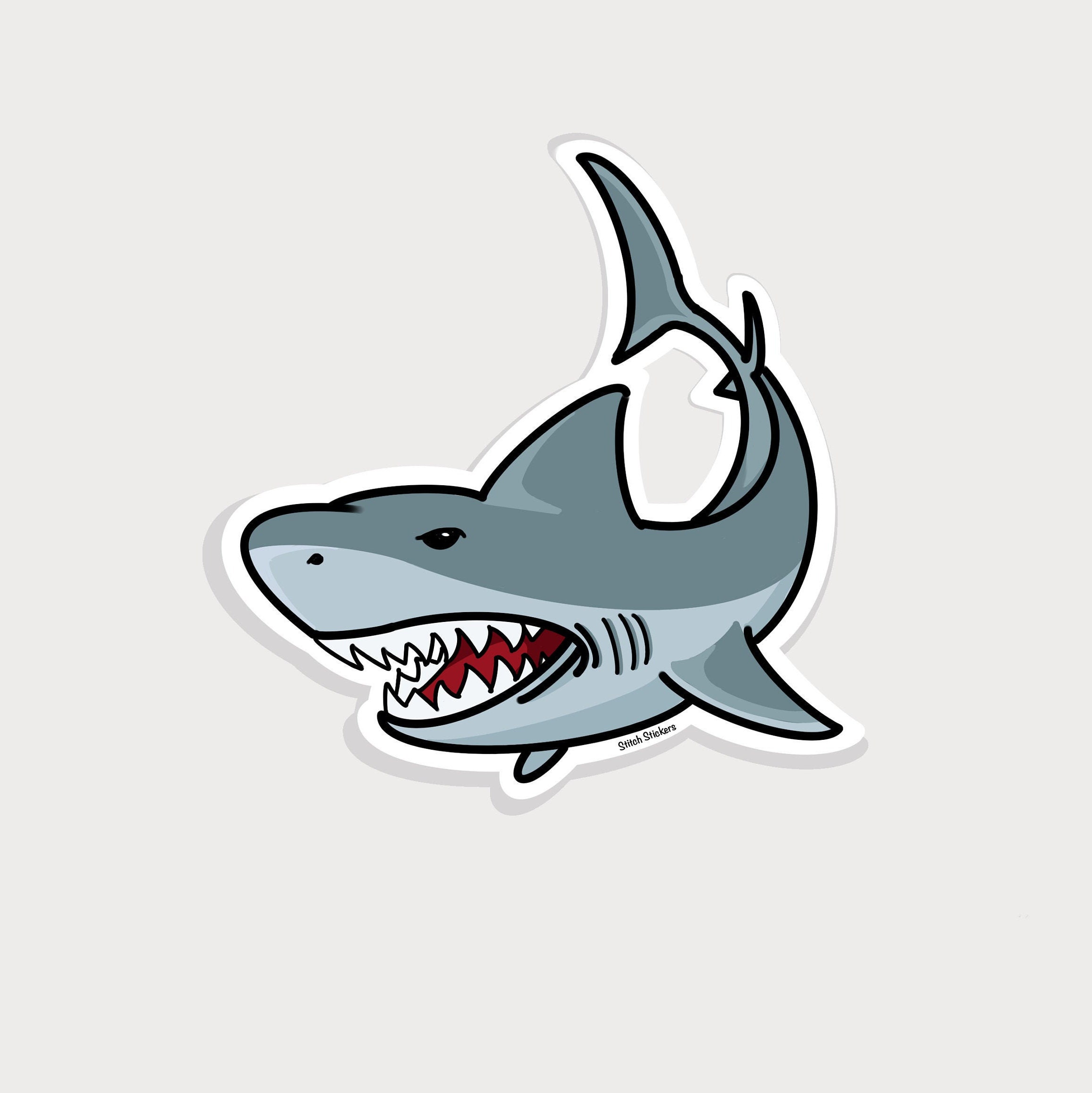 Shark Sticker Shark Laptop Decal Vinyl Animal Sticker | Etsy