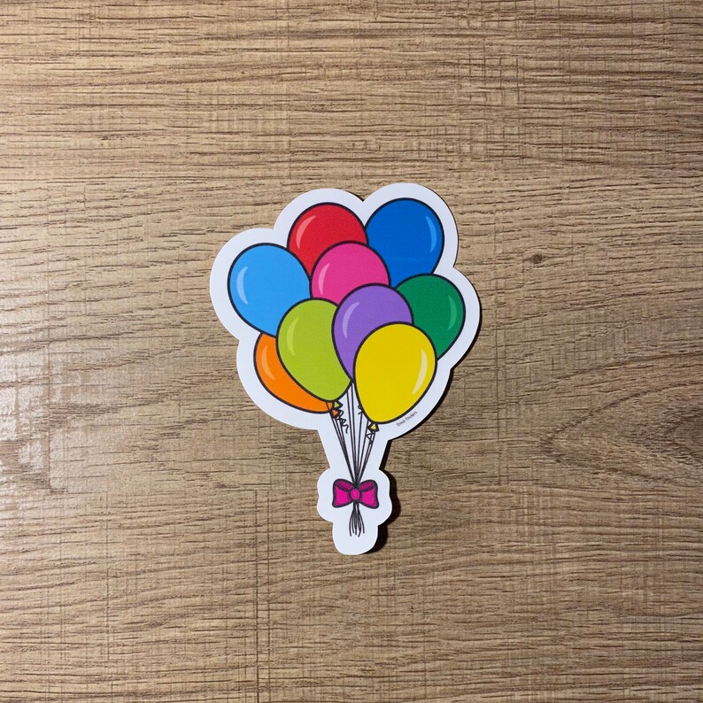 Balloons Sticker Birthday Balloons Sticker Birthday | Etsy
