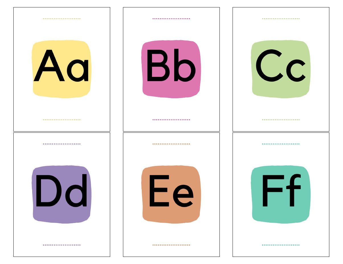 Letter Flashcards Printable - Etsy