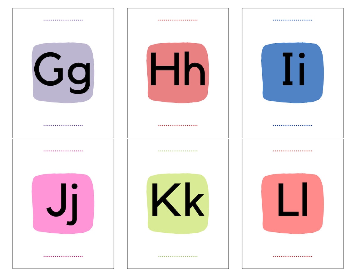 Letter Flashcards Printable - Etsy