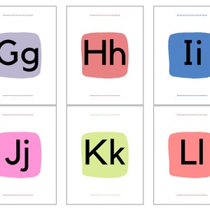 Letter Flashcards - Printable - Etsy