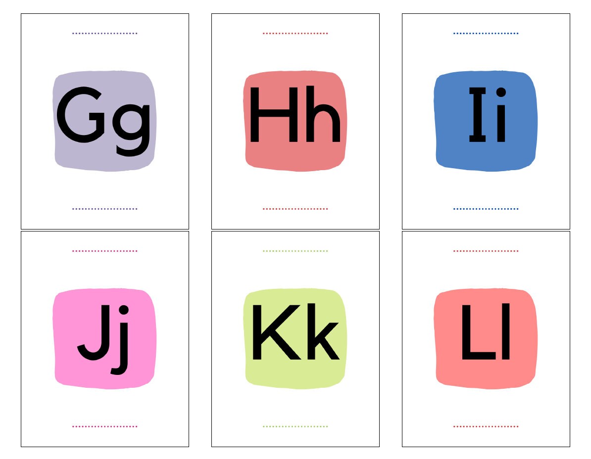 Letter Flashcards - Printable - Etsy