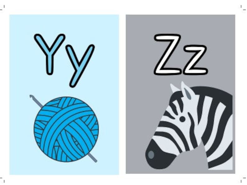 Alphabet Flashcards - Etsy