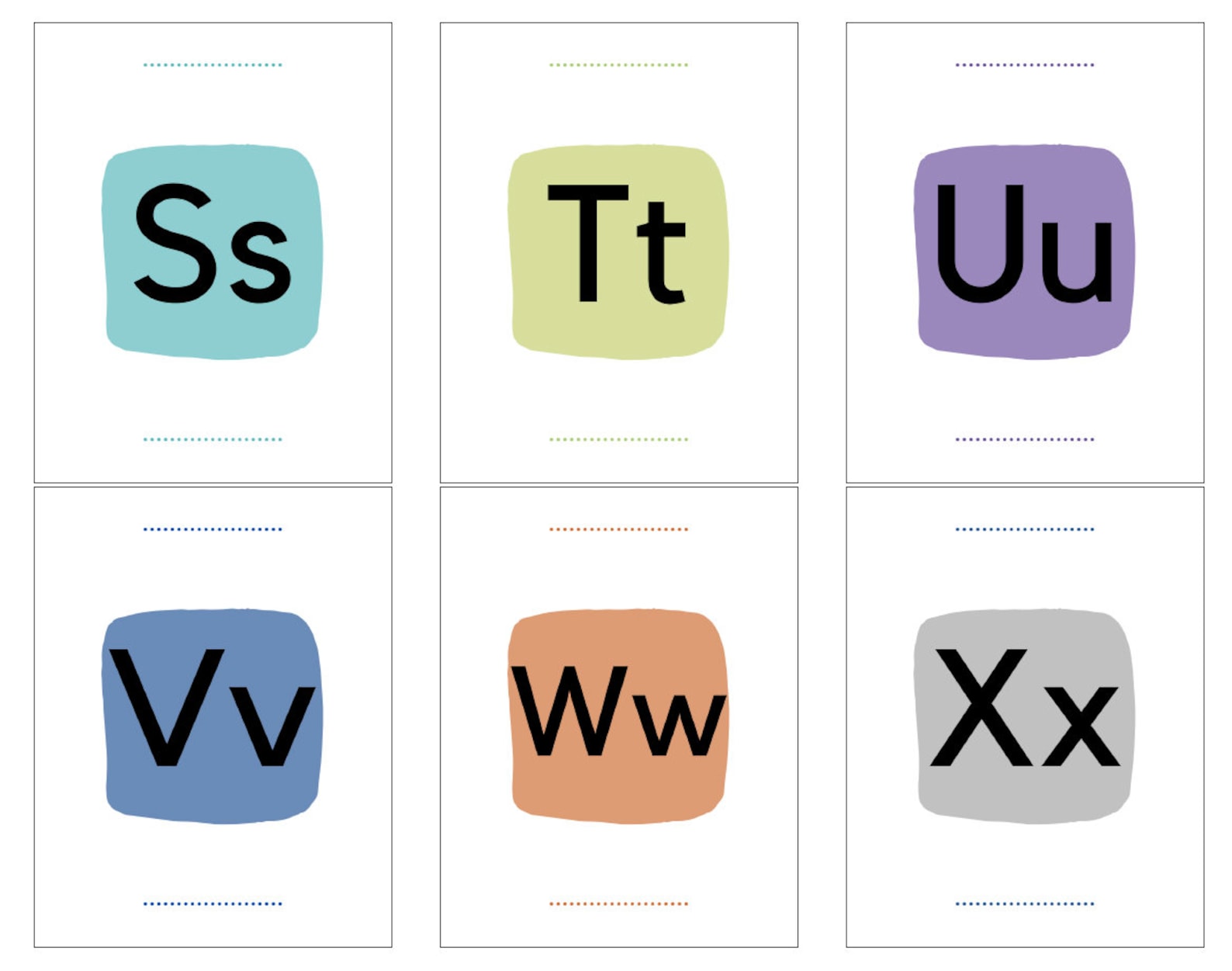 Letter Flashcards Printable - Etsy