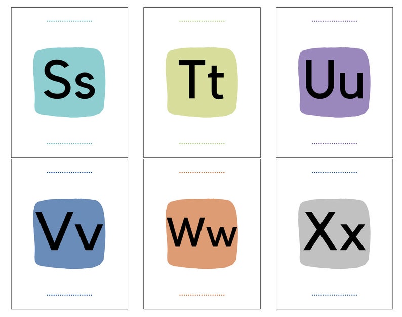 Letter Flashcards Printable - Etsy