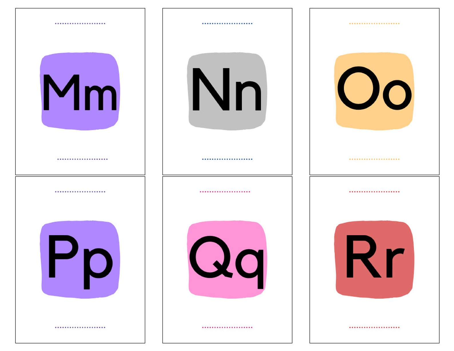 Letter Flashcards Printable - Etsy