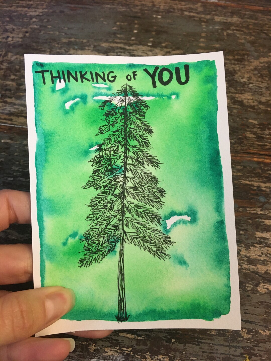 Tree Thinking of You Card. - Etsy