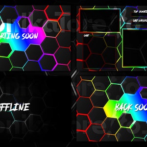 ANIMATED Twitch Overlay Stream Package RGB Twitch Overlay Stream ...