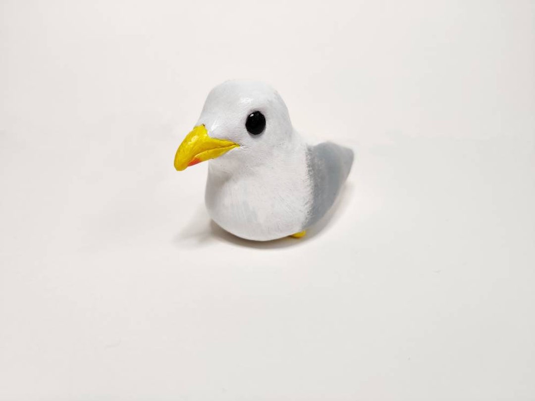 Polite Gull Handmade Polymer Clay Sculpture Seagull Bird - Etsy