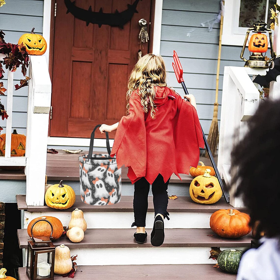 Pre School Halloween Party Trick or Treat Candy Bag Adorable Girly ...