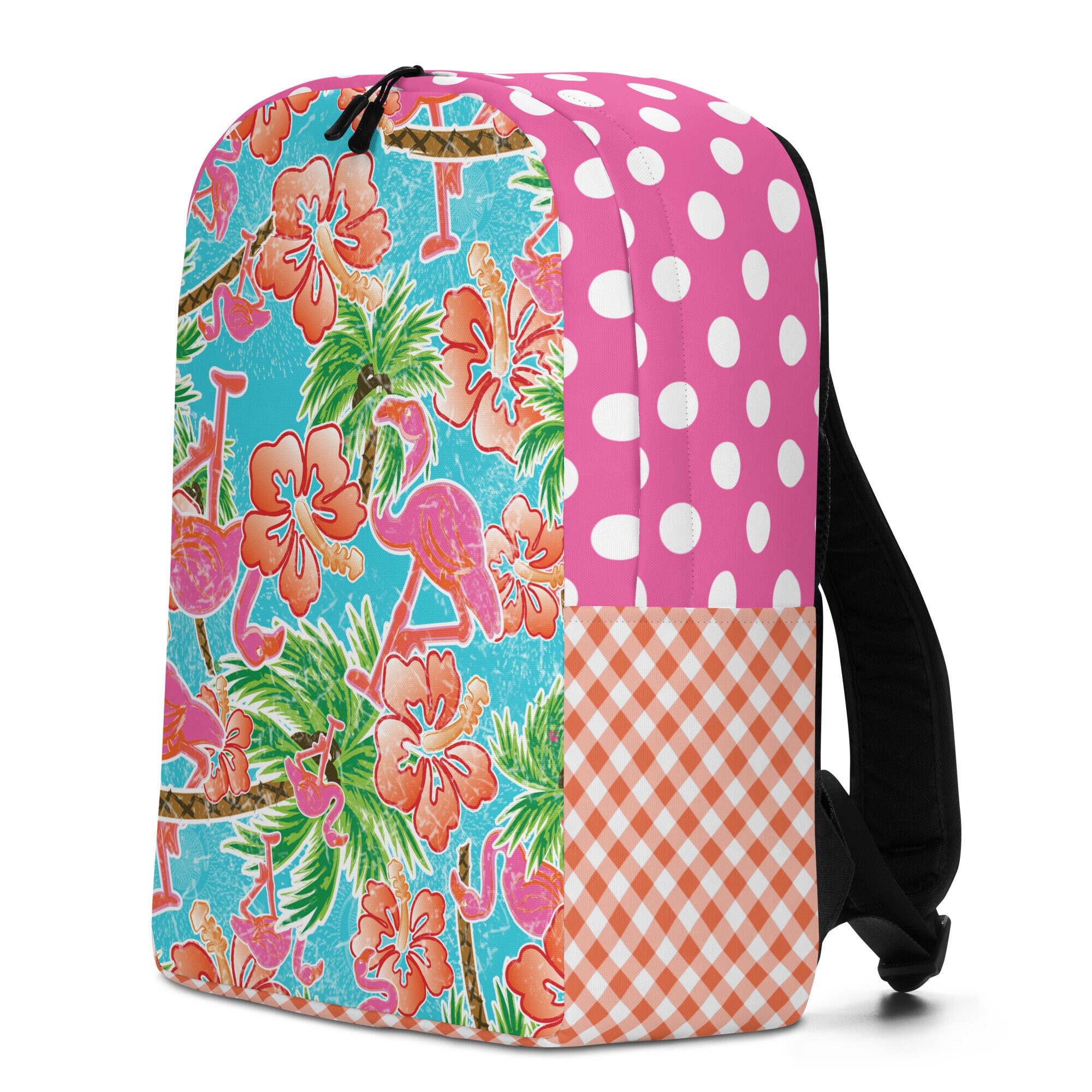 Preppy Pink Flamingo Back Pack Minimalist Backpack - Etsy