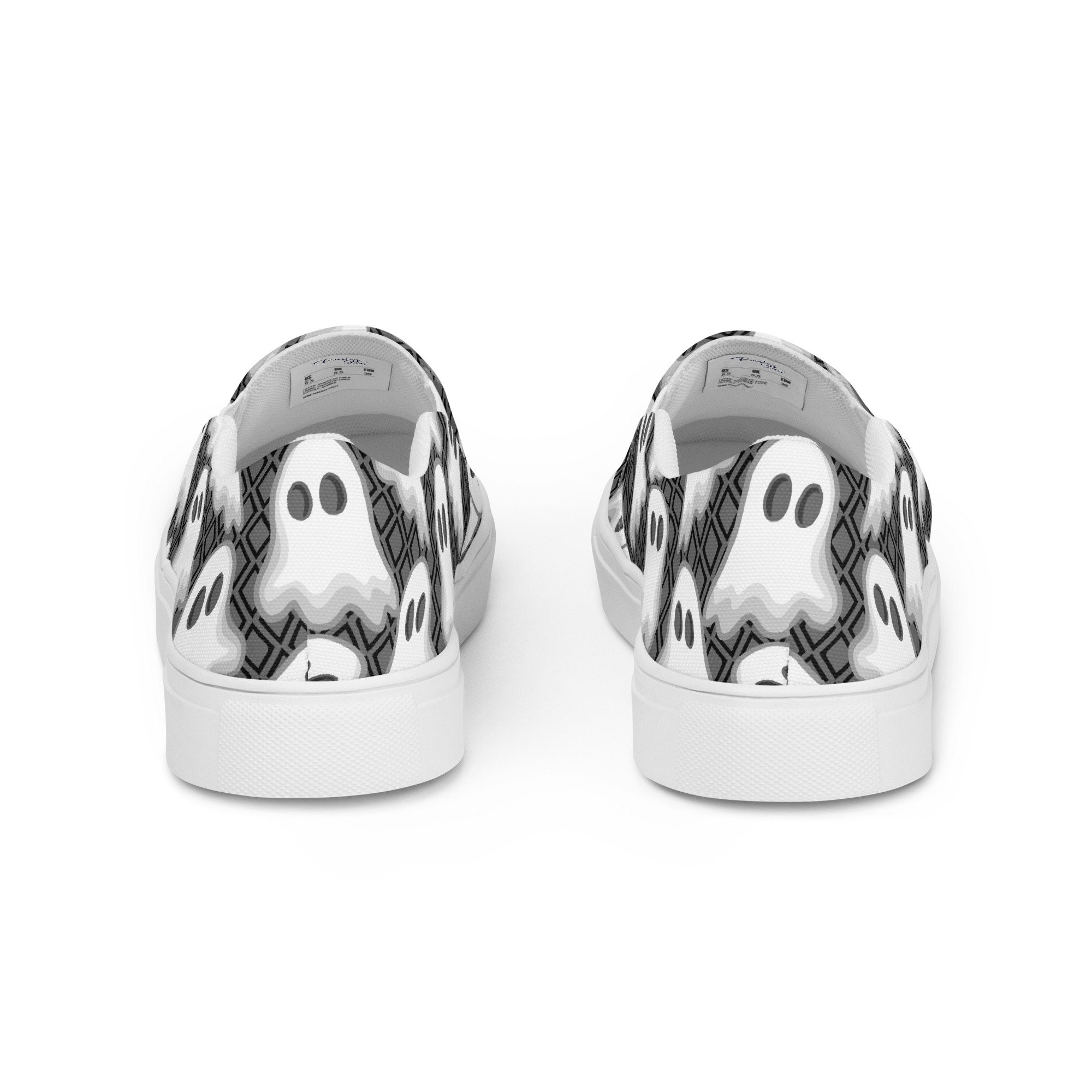 Cute Canvas Shoe Spooky Halloween Ghost Preppy Slip on Gift for Moms ...