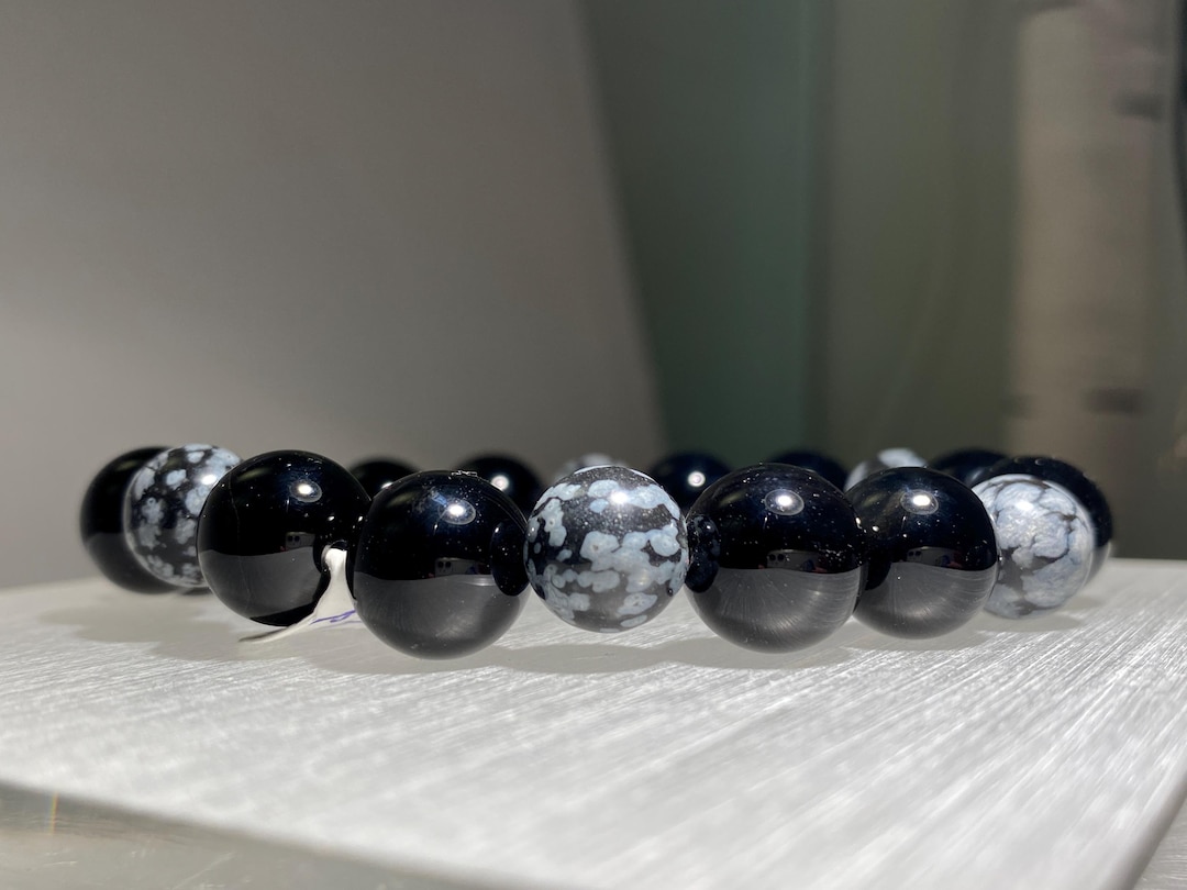 10mm to 12mm | Natural Aa-grade Black Onyx Crystal Bracelet With ...