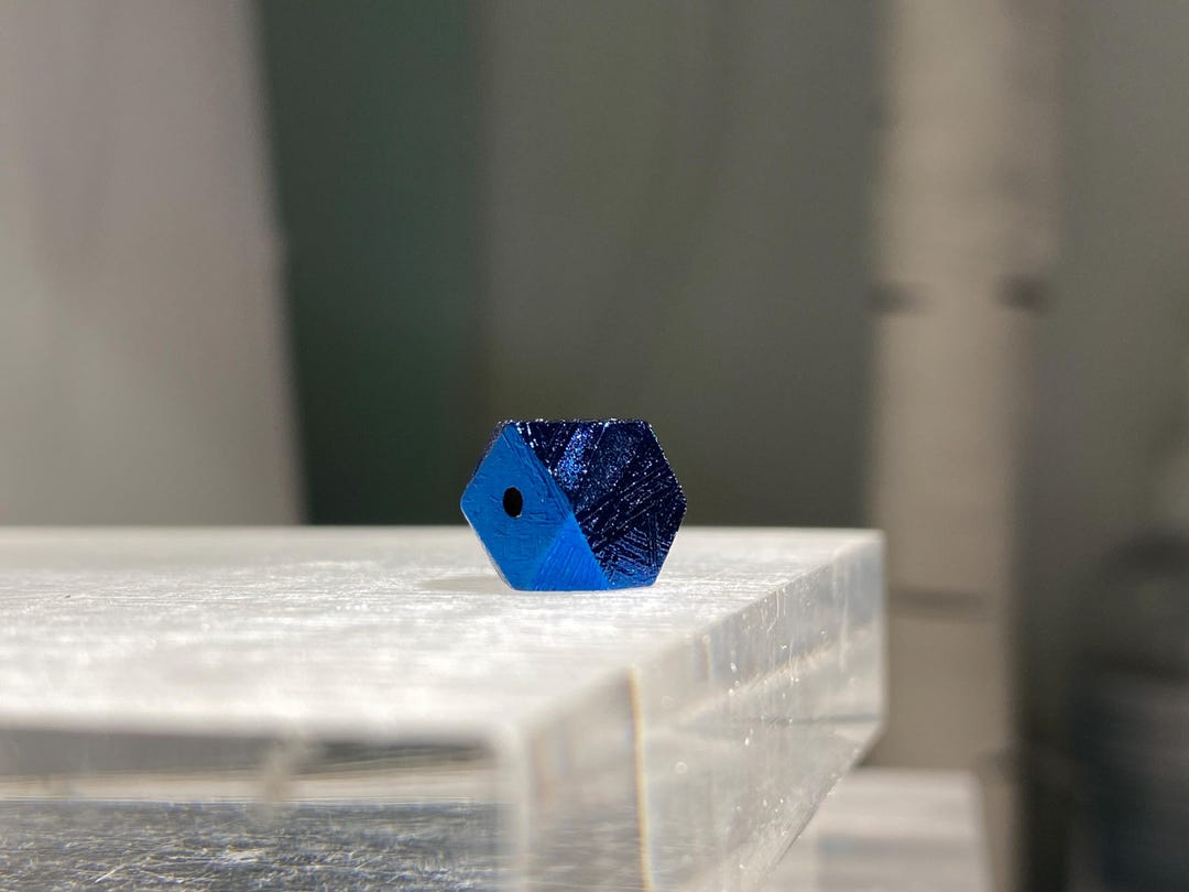 3.9g | 8.32mm | Very Rare + Large Natural Muonionalusta Meteorite Blue ...
