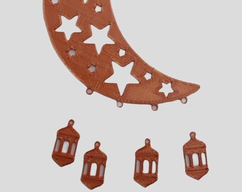 Mosaic Crescent & Star Ramadan Decoration, Origami Ramadan DIY Decor ...
