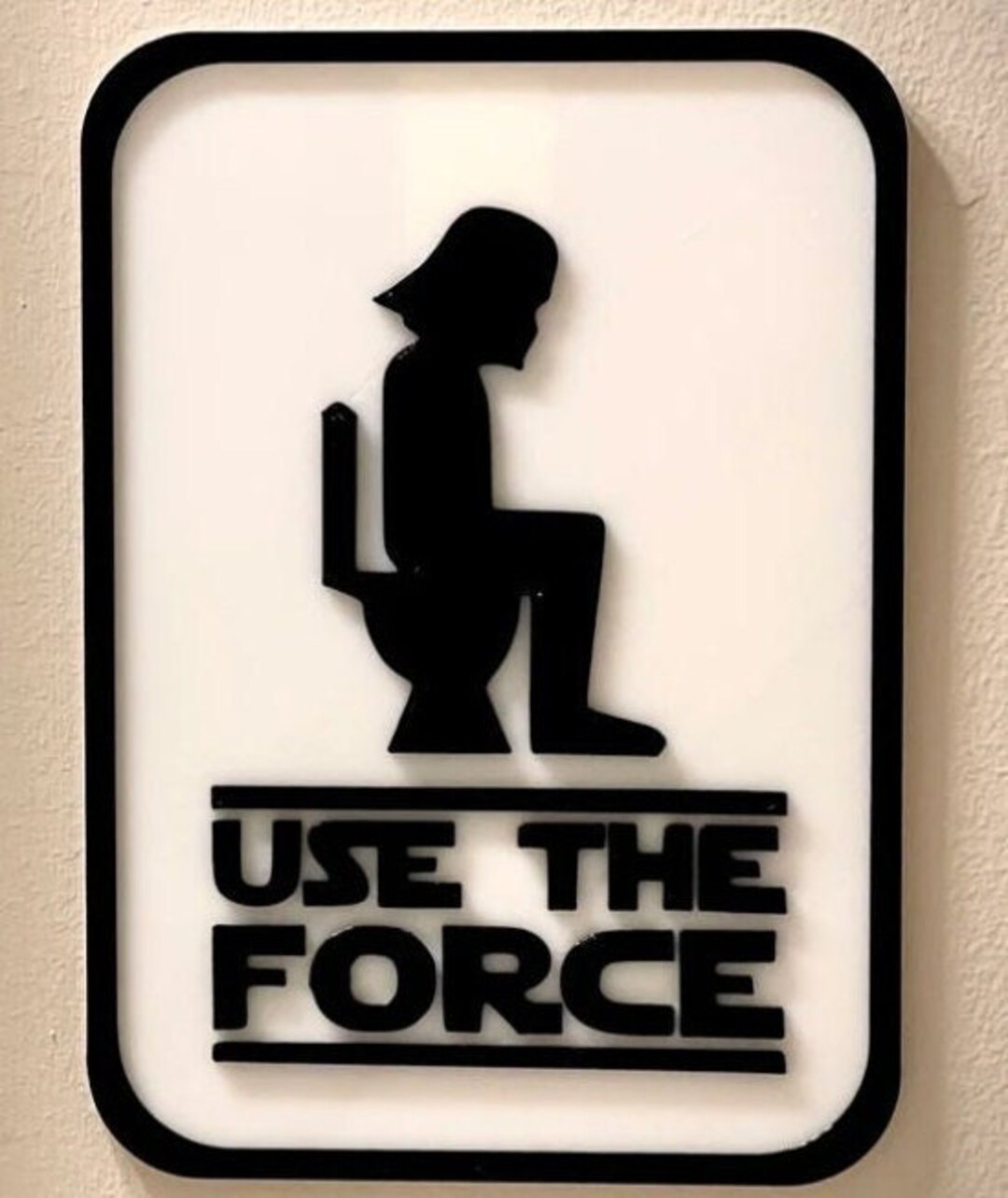 Use the Force Bathroom Sign Multiple Sizes & Colors - Etsy