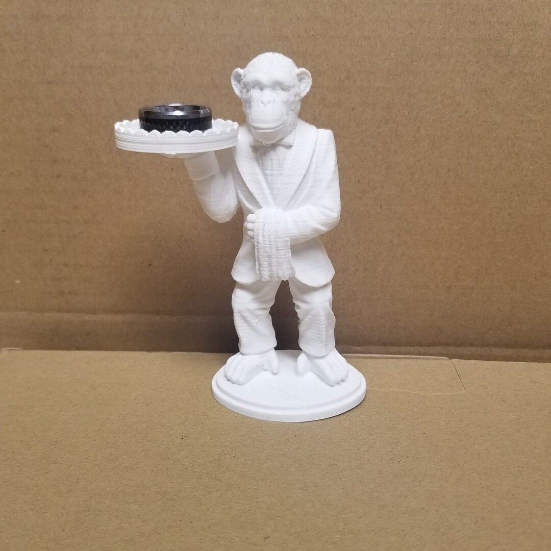 Ring Holder | Paintable | Monkey Butler - Etsy