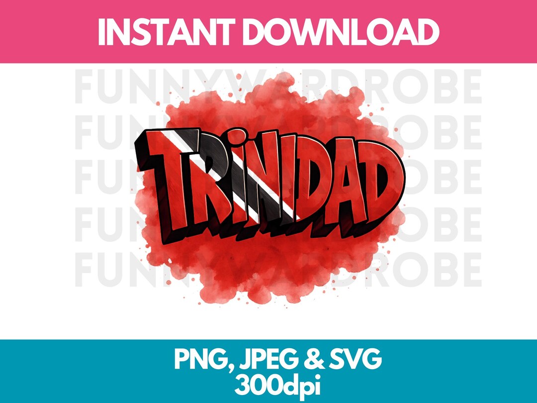 Trinidad Flag Graffiti Art: PNG SVG JPG Clipart (digital Download ...