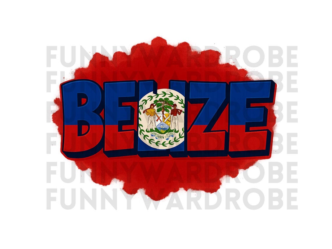 Belize Flag Graffiti Art: 3D PNG SVG JPG Clipart (digital Download) - Etsy