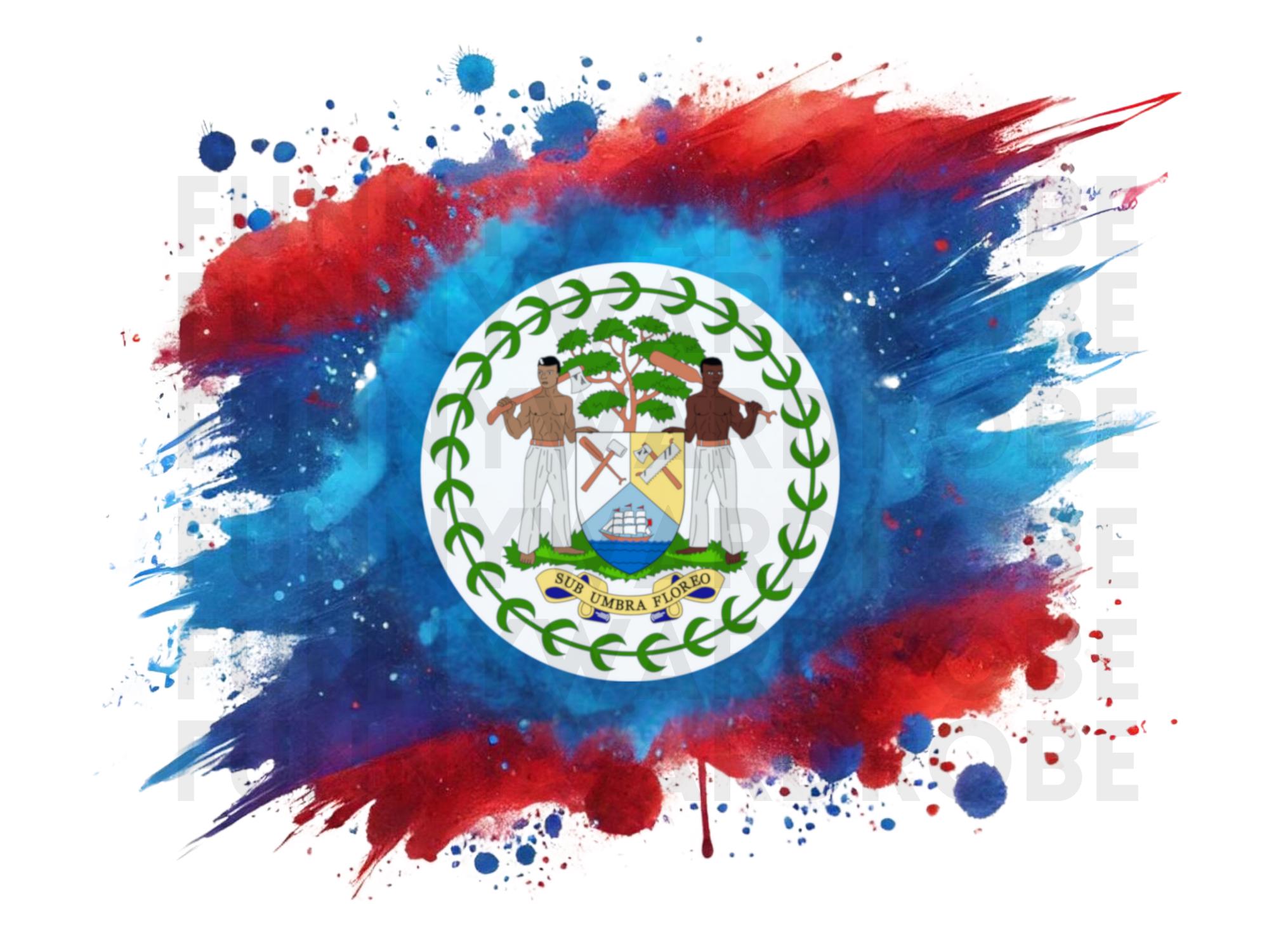 Belize Flag Watercolor Clipart: PNG SVG JPG Graphic (digital Download ...