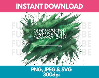 Saudi Arabia Flag | SVG EPS PNG Jpeg Instant Digital Download Clipart ...