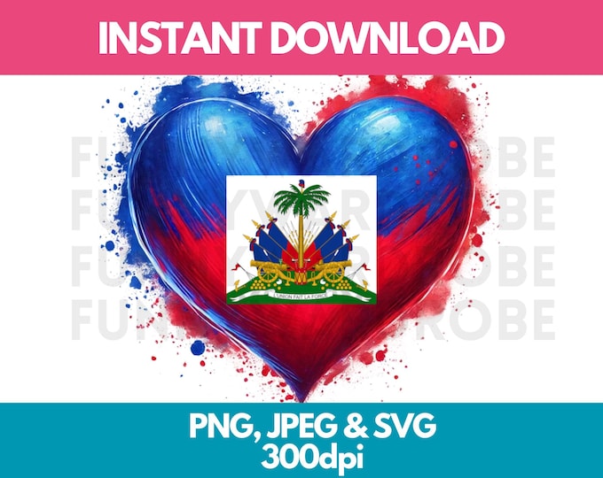 Haiti Flag SVG PNG, Love Haiti, Haiti Svg, Haiti Clipart, Haiti Png ...
