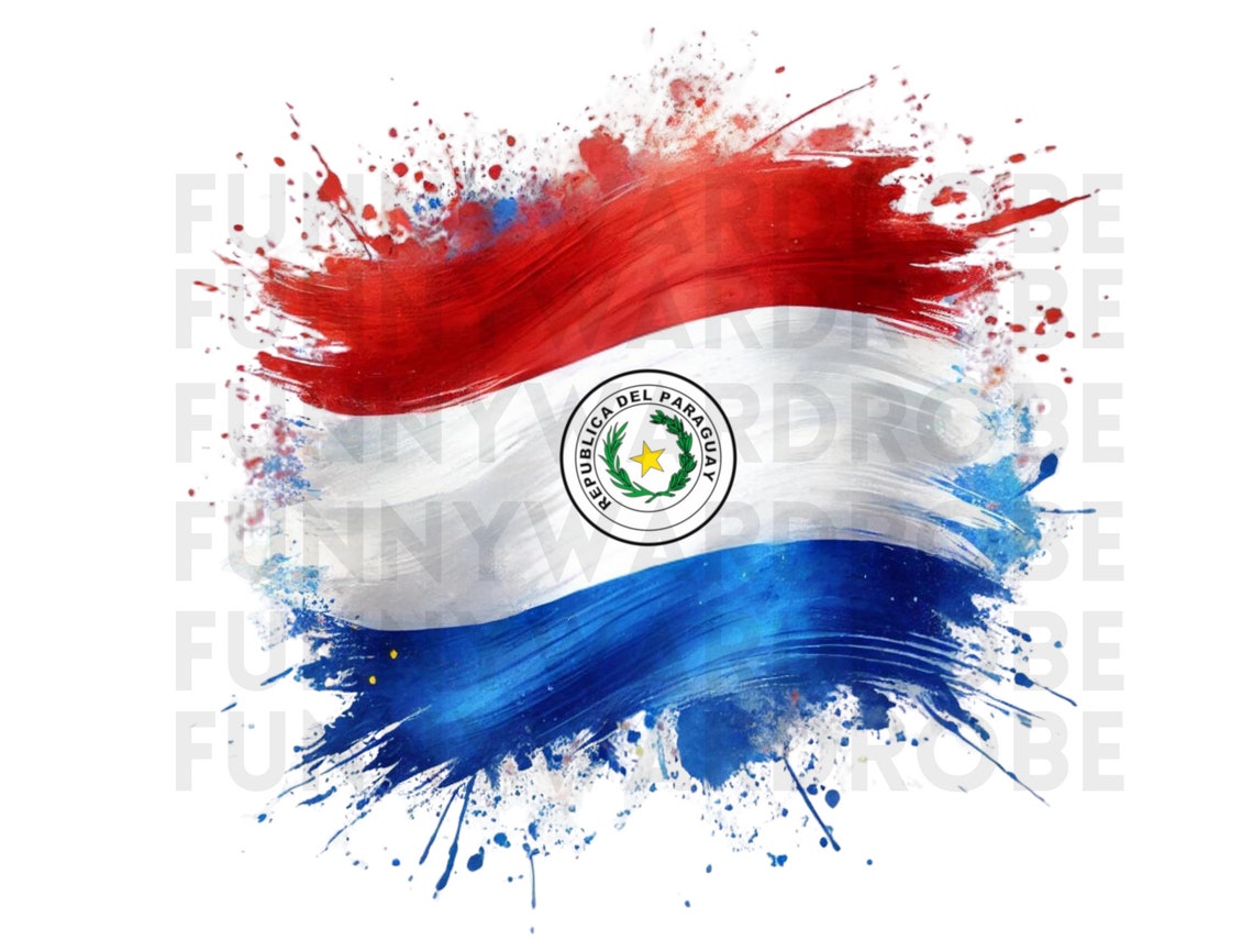 Paraguay Flag Watercolor Effect PNG SVG JPG Digital Clipart Clip Art ...